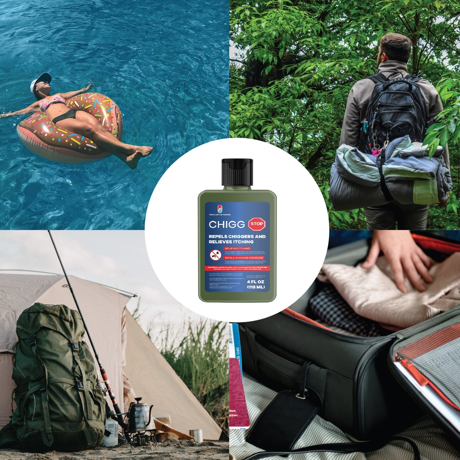 Chigg-Stop The Soldier's Choice Relieves Itching and Repels Chiggers, 4 ...